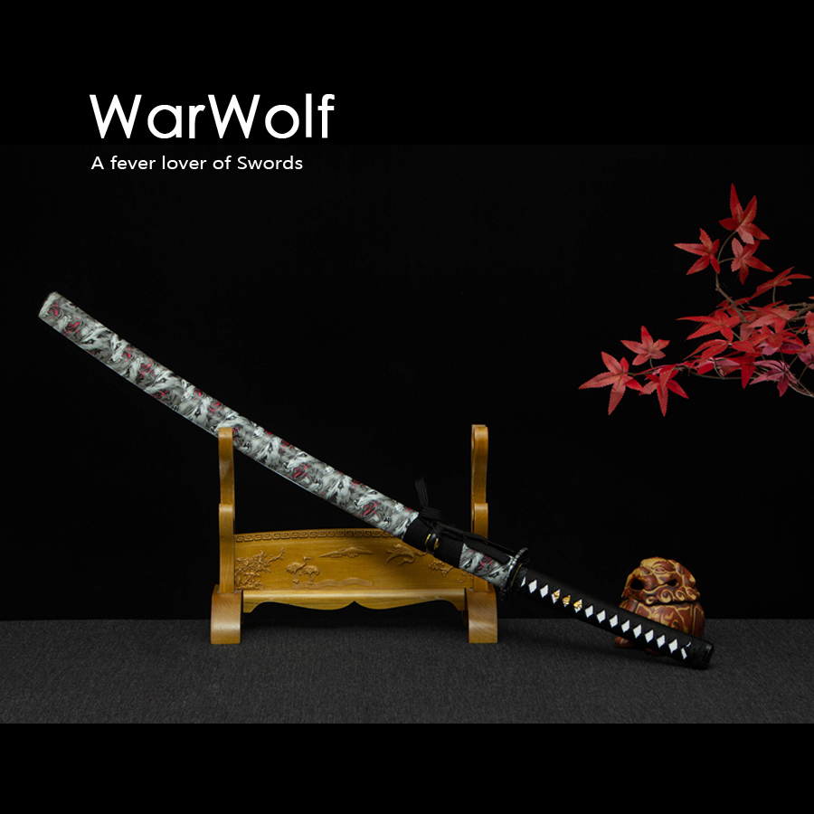 WarWolf Ninja Katana Japanese Sword Sabre Combat Knife Soldier's Sword ...