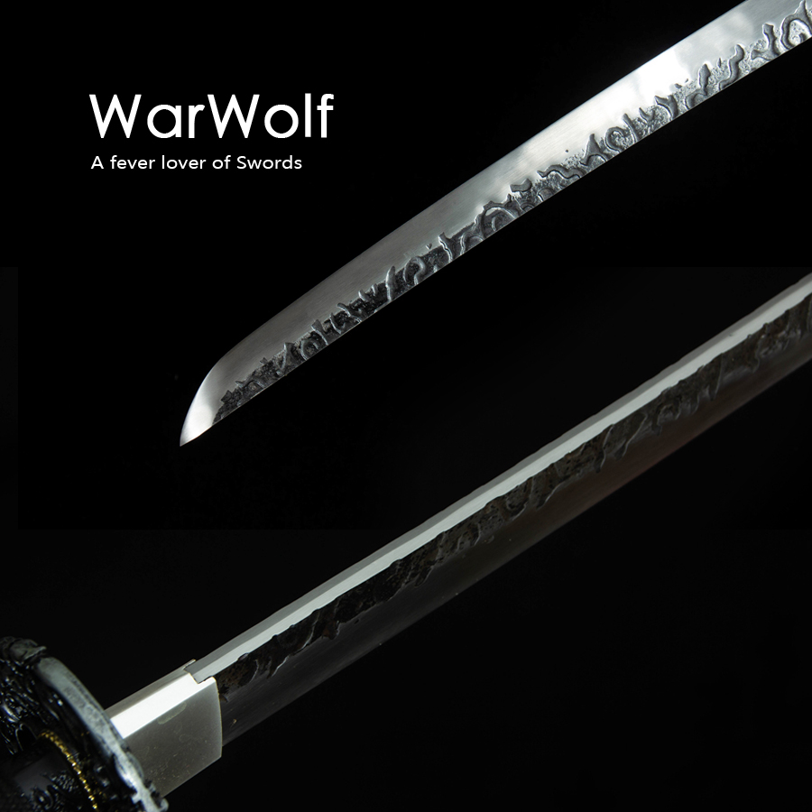 WarWolf Ninja Katana Japanese Sword Sabre Combat Knife Soldier's Sword ...