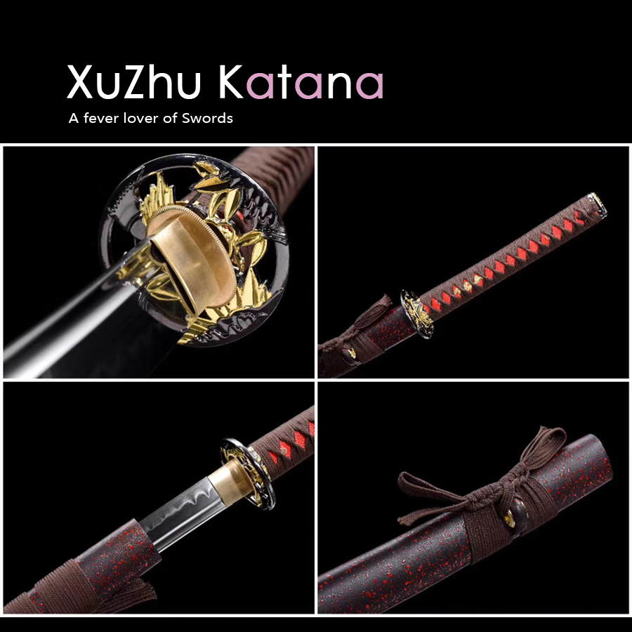 XuZhu Katana Ninja Katana Japanese Sword Sabre Combat Knife Soldier's Sword Offi – Top-Sword ...