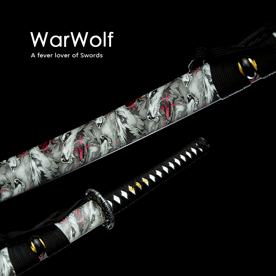 WarWolf Ninja Katana Japanese Sword Sabre Combat Knife Soldier's Sword ...
