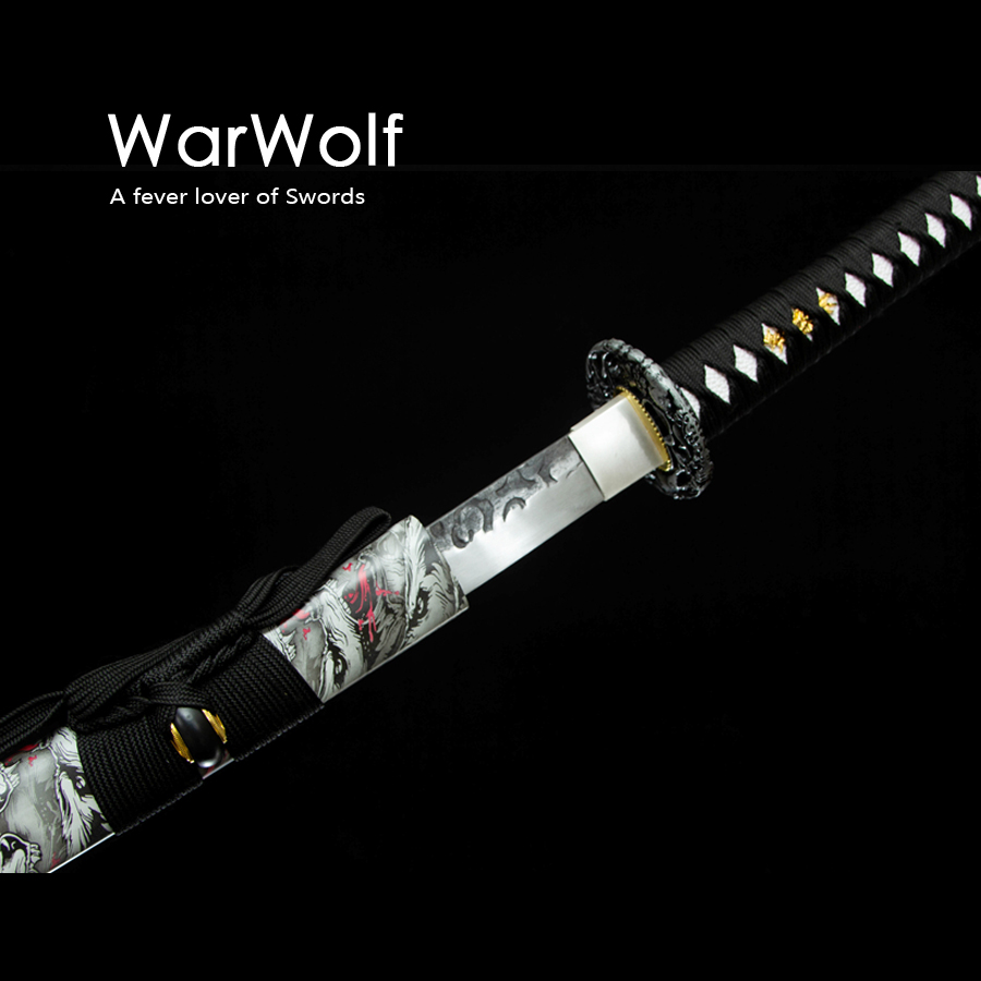 WarWolf Ninja Katana Japanese Sword Sabre Combat Knife Soldier's Sword ...