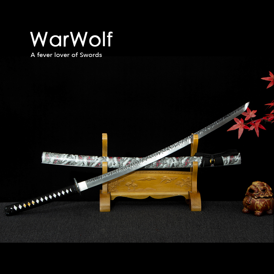 WarWolf Ninja Katana Japanese Sword Sabre Combat Knife Soldier's Sword ...