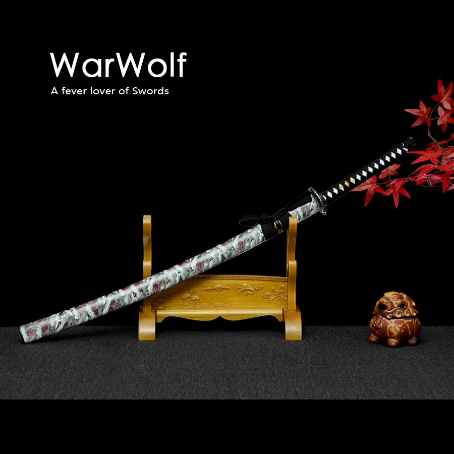 WarWolf Ninja Katana Japanese Sword Sabre Combat Knife Soldier's Sword ...